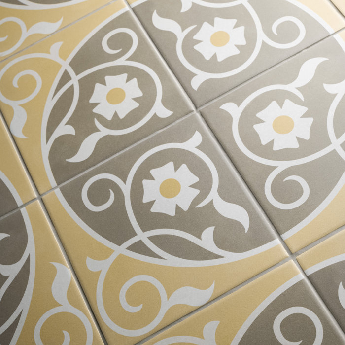 Merola Tile Caprice Series 7.88" x 7.88" Porcelain Patterned Wall & Floor Tile & Reviews | Perigold